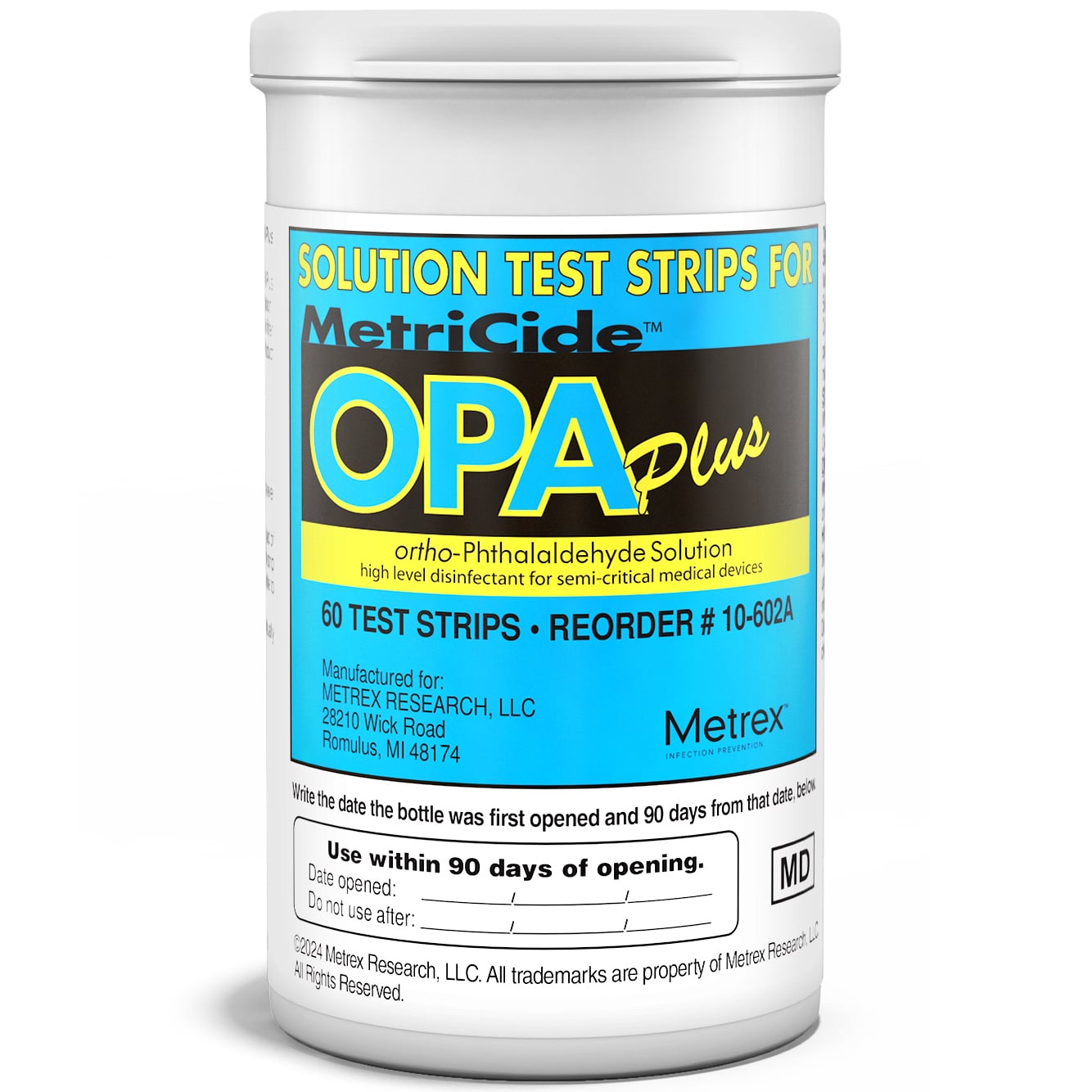 Metrex MetriCide OPA Plus Solution Test Strips - 10-602A