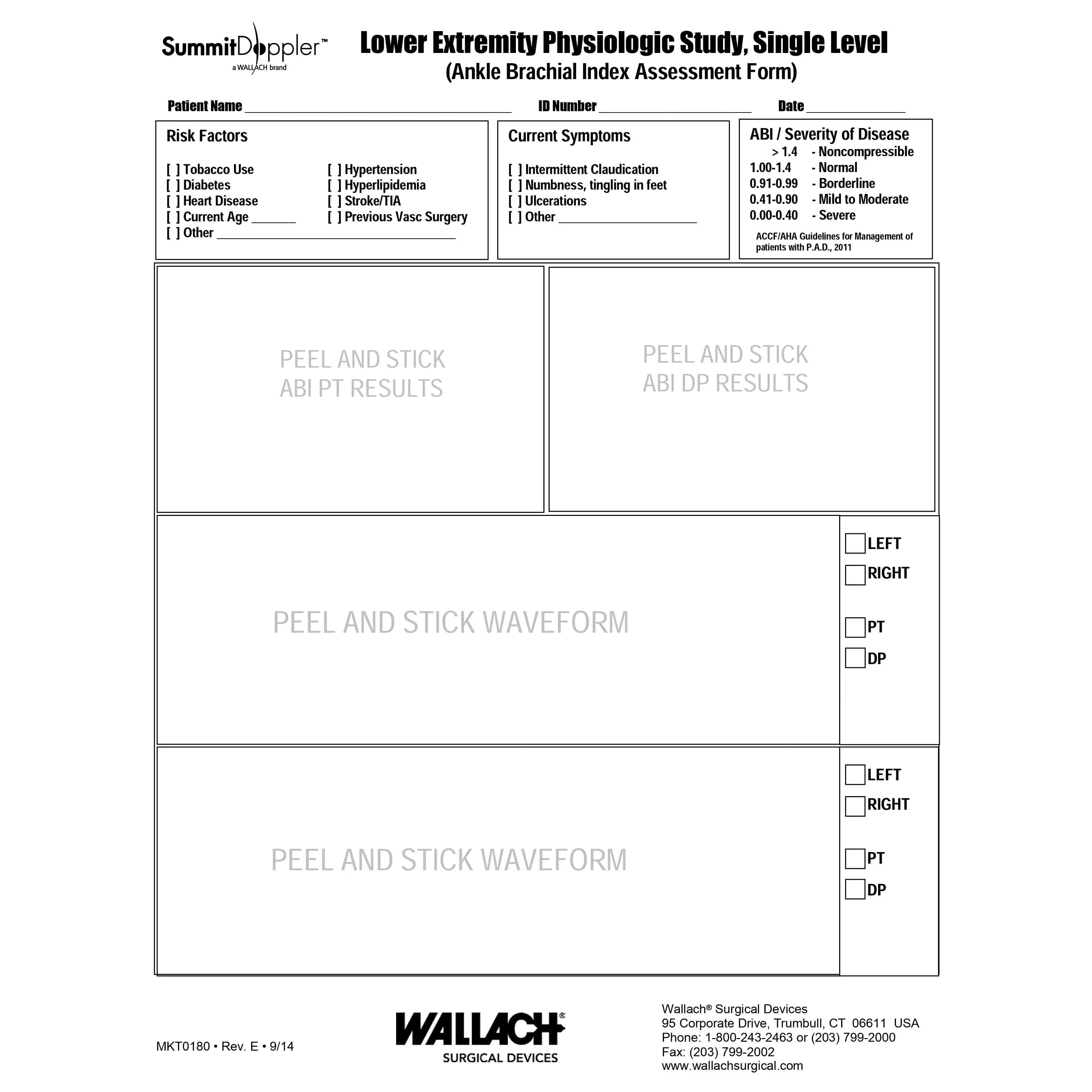 Summit Doppler ABI Report Forms - MKT0042