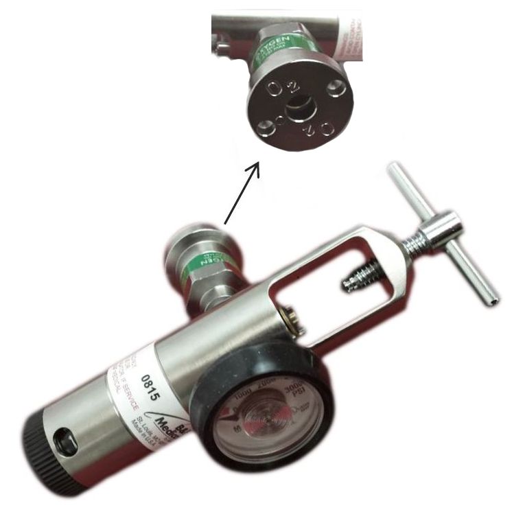 Allied Healthcare B&F Oxygen Regulator with Ohmeda Style Quick Connect ...